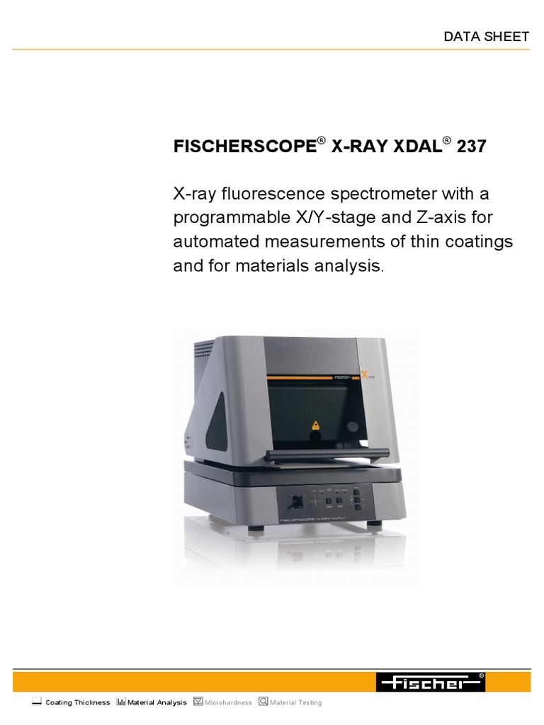 Fischerscope X-Ray Xdal 237 | PDF | X Ray | Metrology
