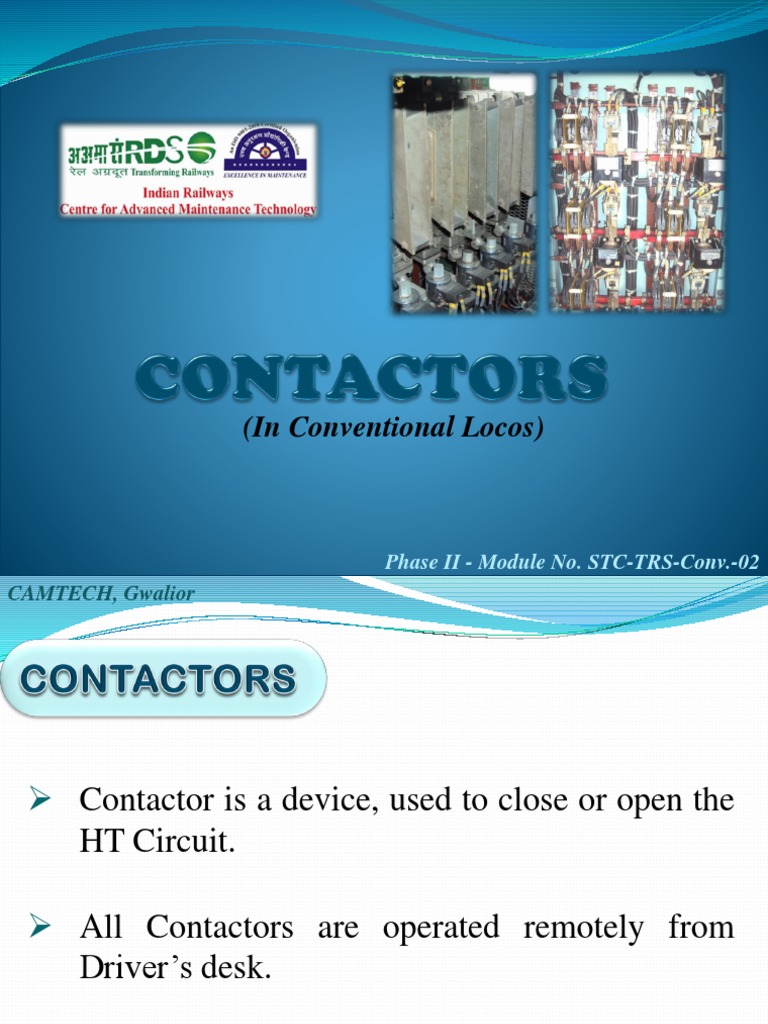 An Overview of Contactors and Their Applications in Locomotive ...