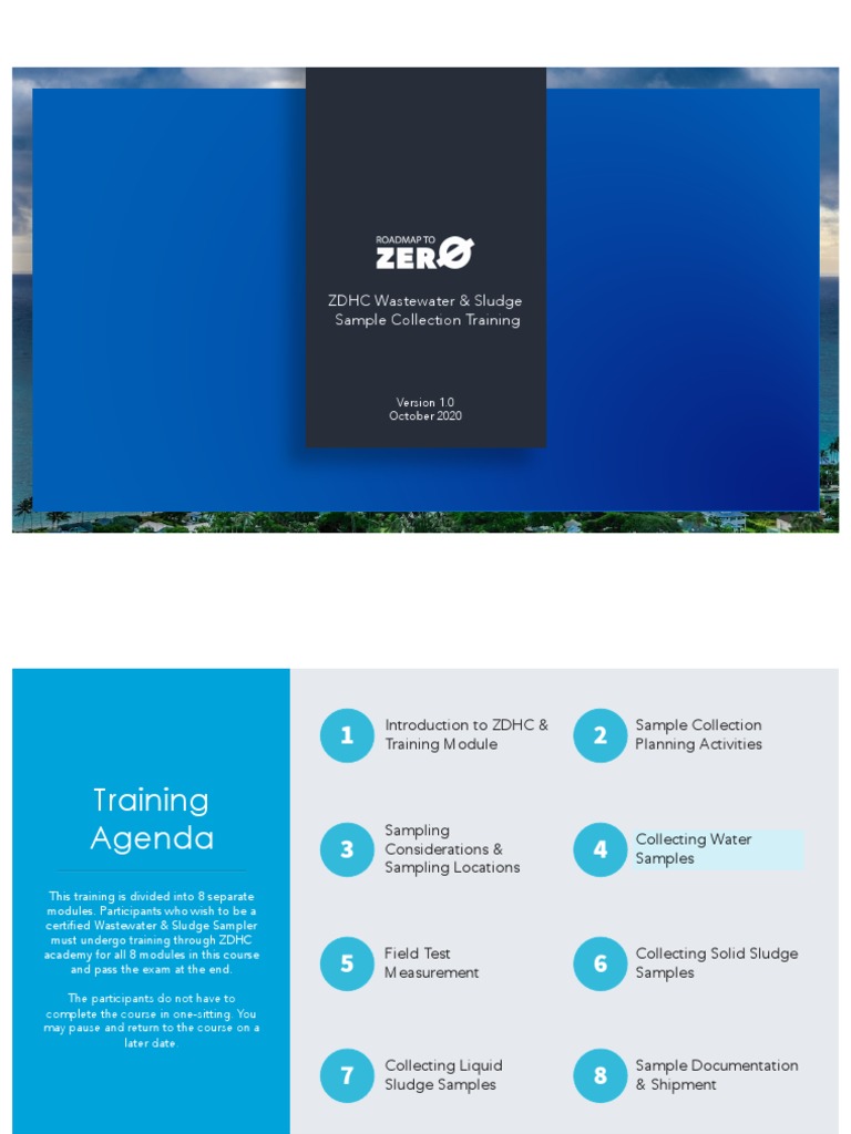 ZDHC Wastewater & Sludge Sample Collection Training: October 2020 | PDF ...
