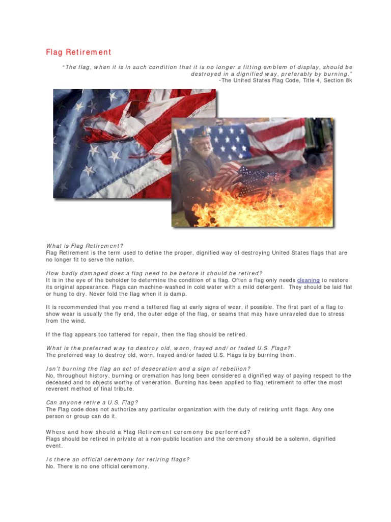 Flag Retirement: Where and How Should A Flag Retirement Ceremony Be ...