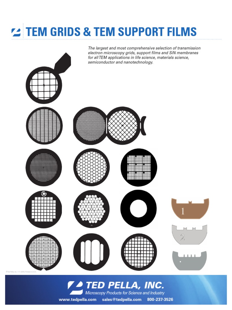 Tem Grids & Tem Support Films: Ted Pella, Inc | PDF | Transmission ...