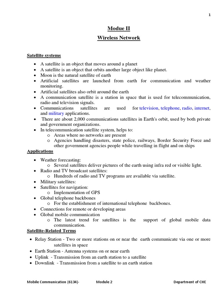 Mc Module 2 Pdf Communications Satellite Wi Max