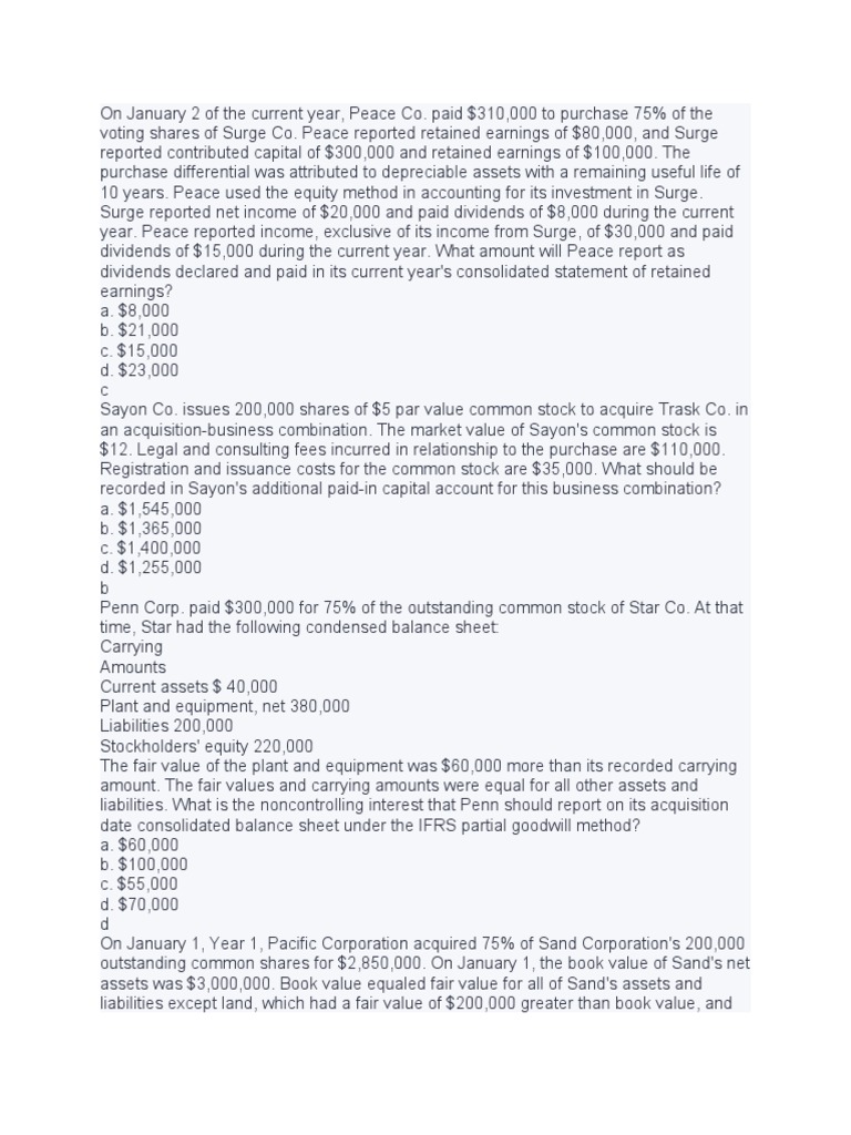 Far-1 3 | PDF | Goodwill (Accounting) | Book Value