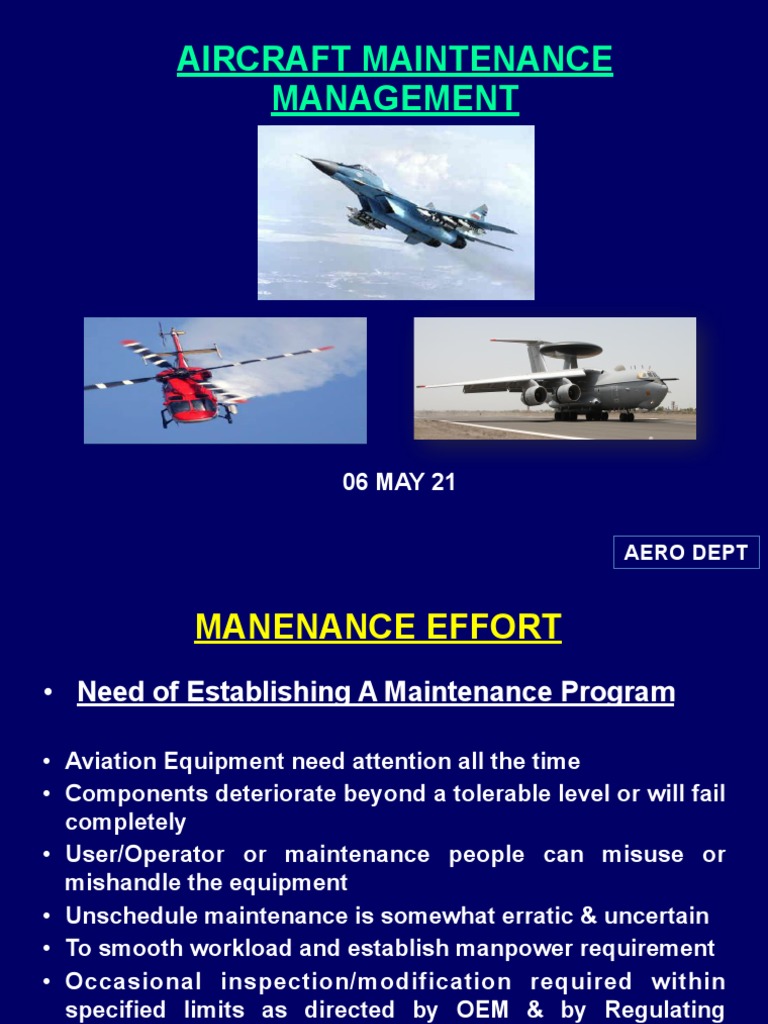 Aircraft Maintenance Management: Aero Dept | Download Free PDF ...