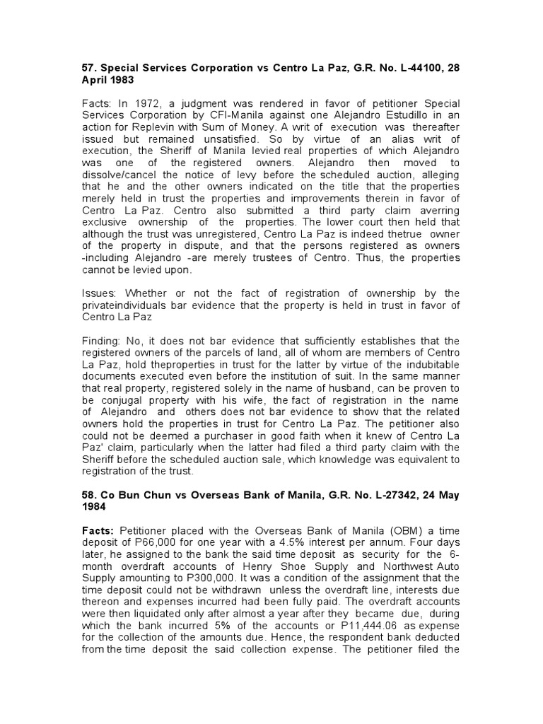 Cases 57 To 64 Oblicon | PDF | Surety | Indemnity