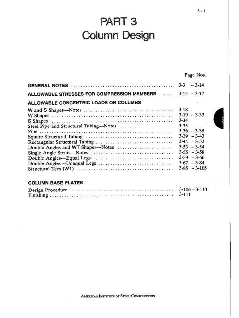 COLUMN DESIGN AISC 9th