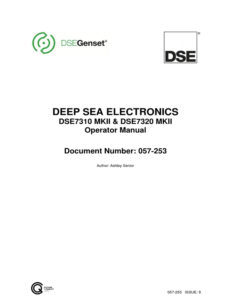 Dse7310 Mkii Dse7320 Mkii Operators Manual | PDF | Manufactured Goods ...