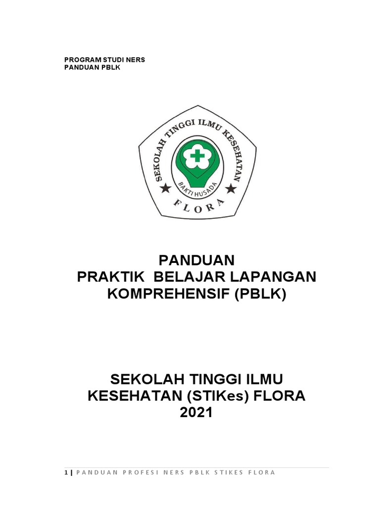 Panduan Praktik Belajar Lapangan Komprehensif (PBLK) | PDF
