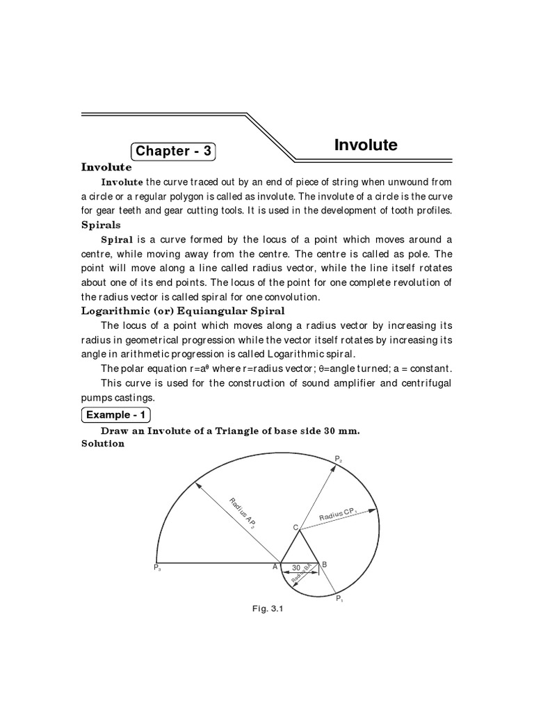 Involute: Chapter - 3 | PDF | Circle | Gear