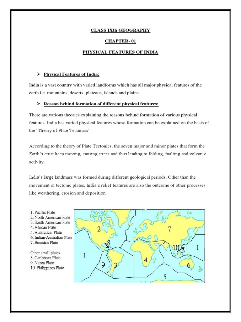 9th Geography Chapter 2 Notes | PDF | Himalayas | Plate Tectonics