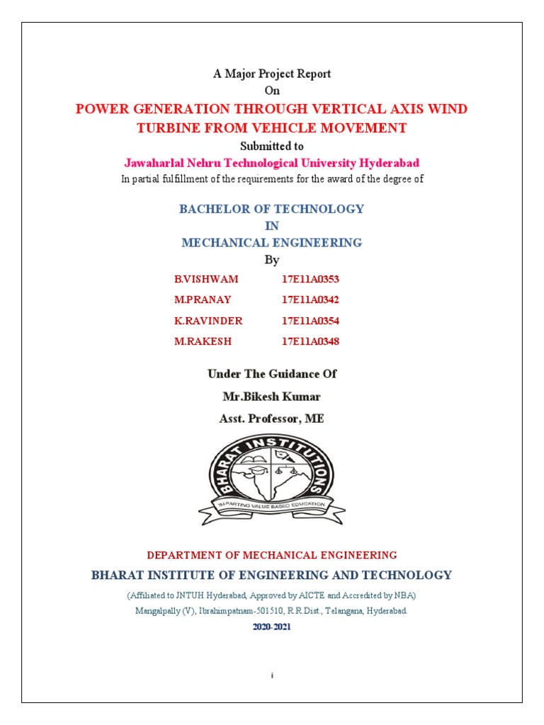 Power Generation Through Vertical Axis Wind Turbine | PDF | Wind ...