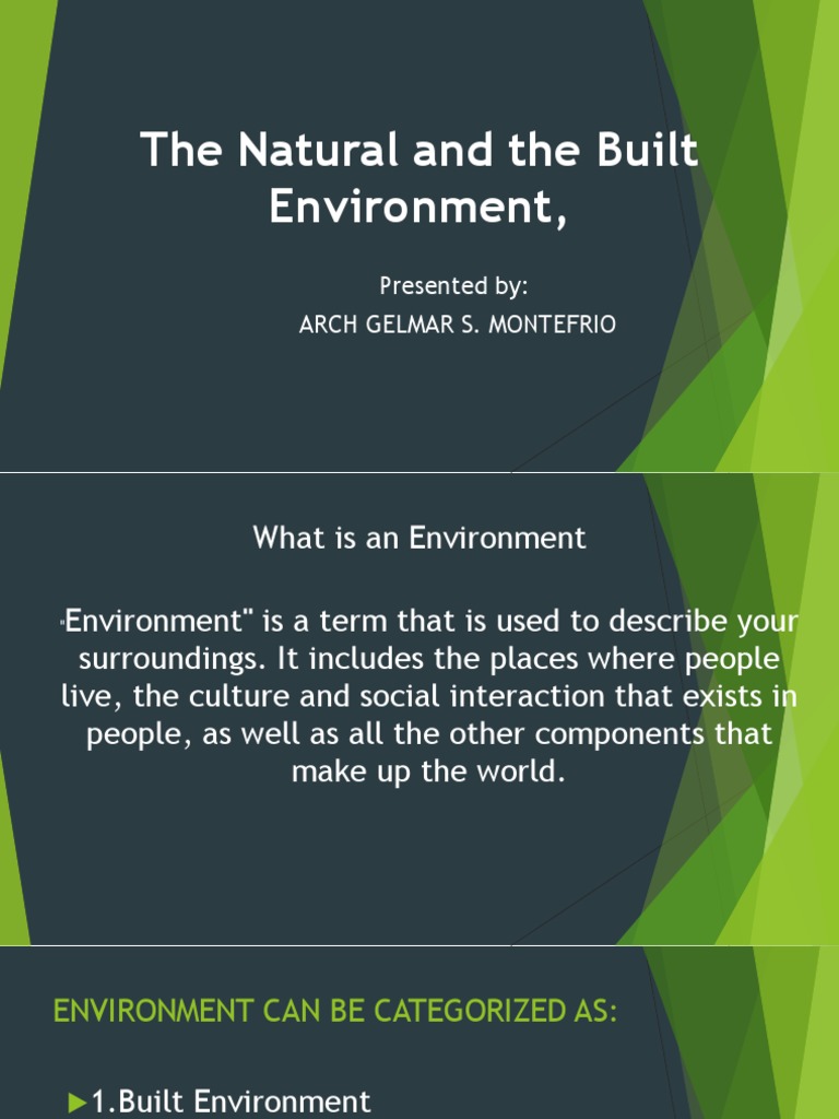 The Natural and The Built Environment, Green Architecture, Sustainable ...