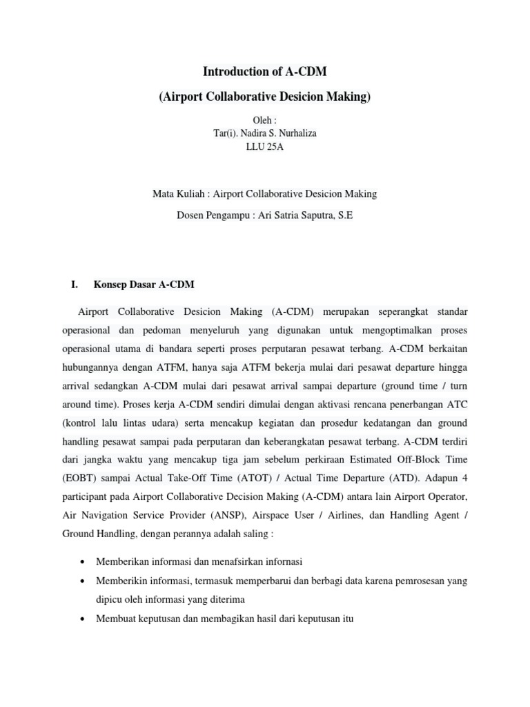 Introduction of A-CDM | PDF