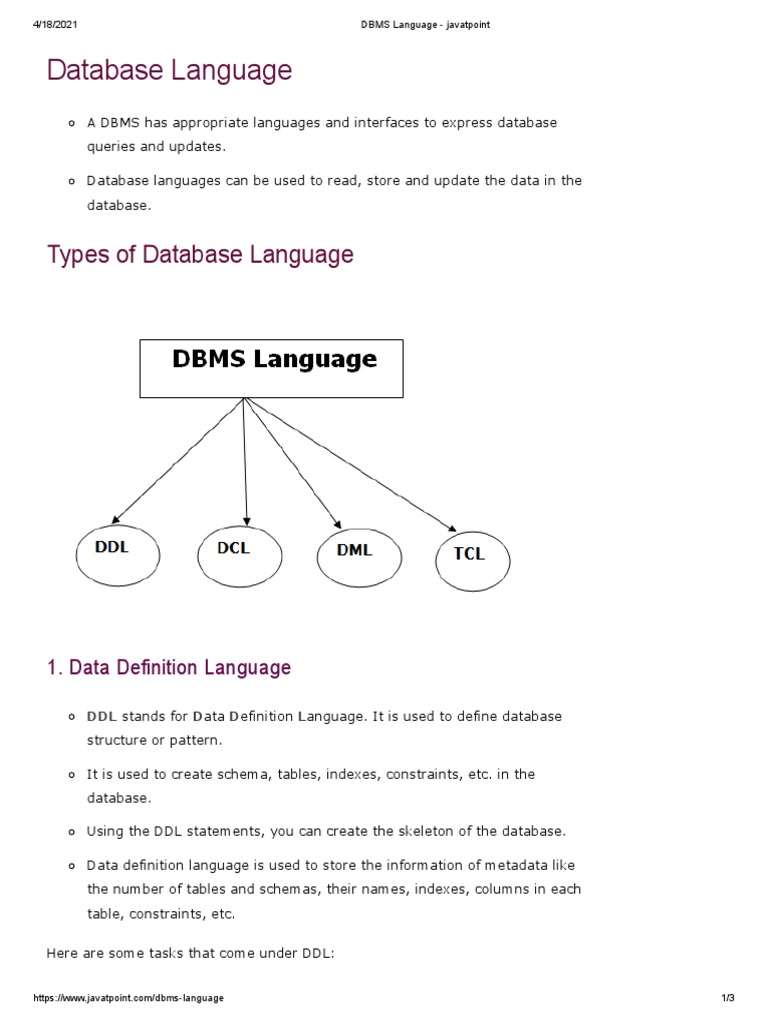 DBMS Language.7 | PDF | Information Retrieval | Databases