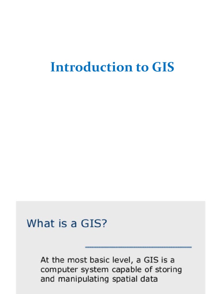 Introduction To GIS | PDF | Geographic Information System | Databases