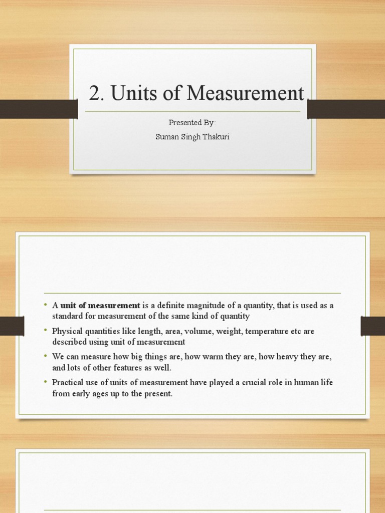 Units of Measurement | PDF | International System Of Units | Measurement