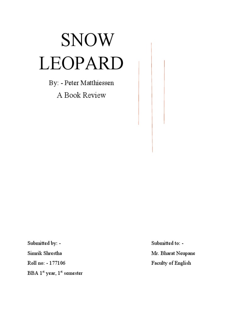 Snow Leopard: A Book Review | PDF | Religion And Belief