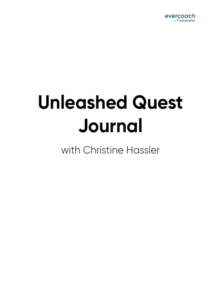 Unleashed Quest Journal | PDF | Feeling | Anger