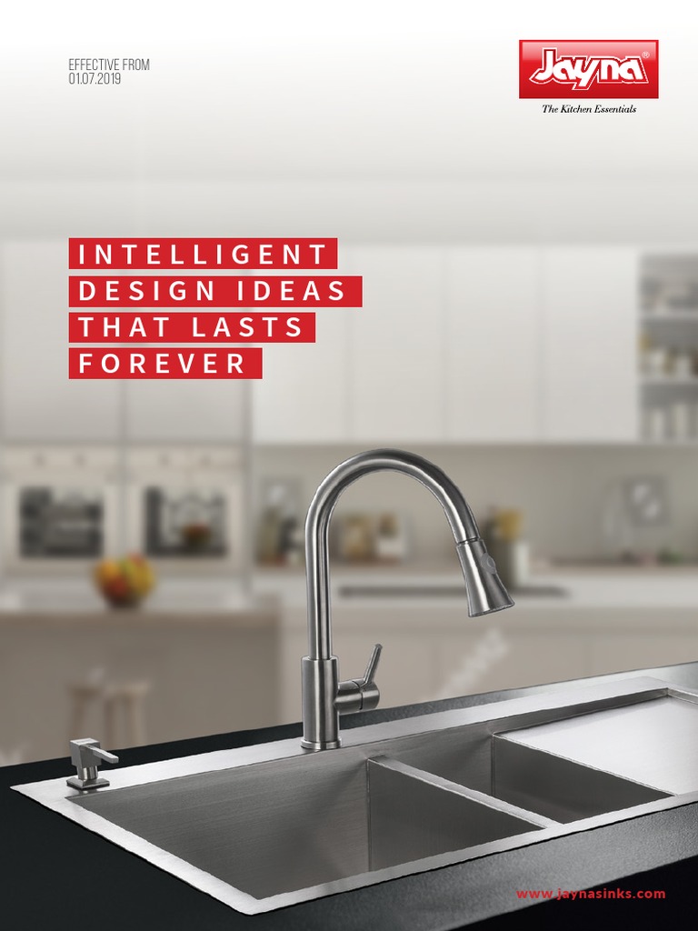 Jayna Stainless Steel Sinks Guide | PDF | Sink | Building Materials