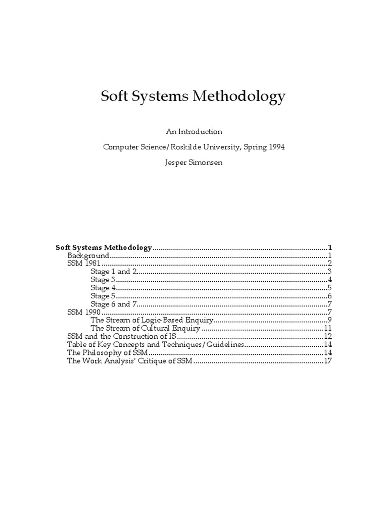 Soft Systems Methodology Soft Systems Me | PDF | System | Conceptual Model