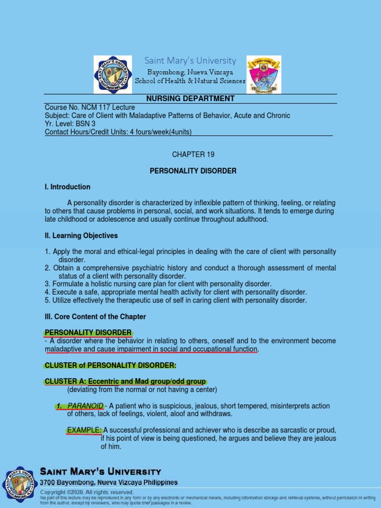 Borderline Personality Disorder Overview | PDF | Personality Disorder ...