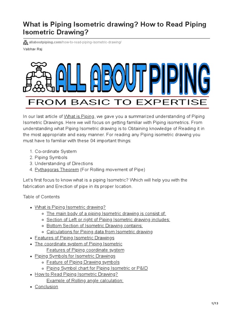 What Is Piping Isometric Drawing How To Read Piping Isometric Drawing ...