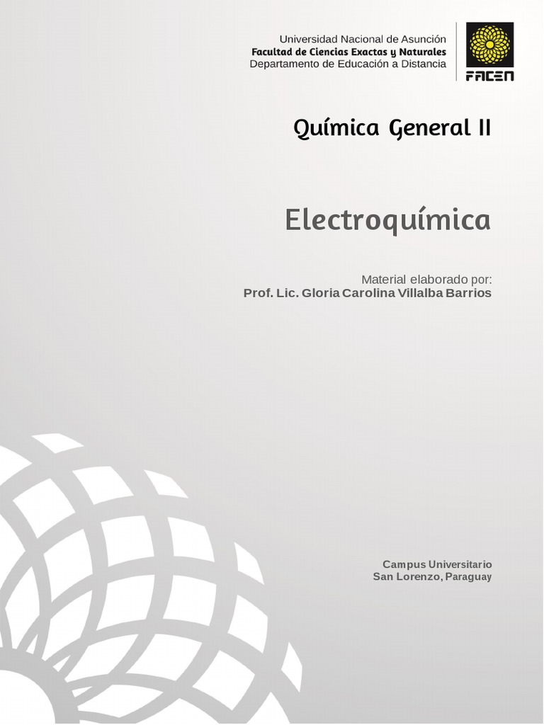 04 Electroquímica | PDF | Redox | Electrodo