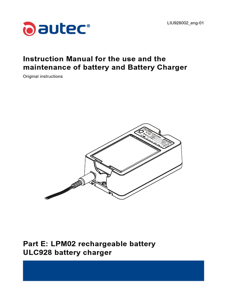 Instruction Manual For The Use and The Maintenance of Battery and ...