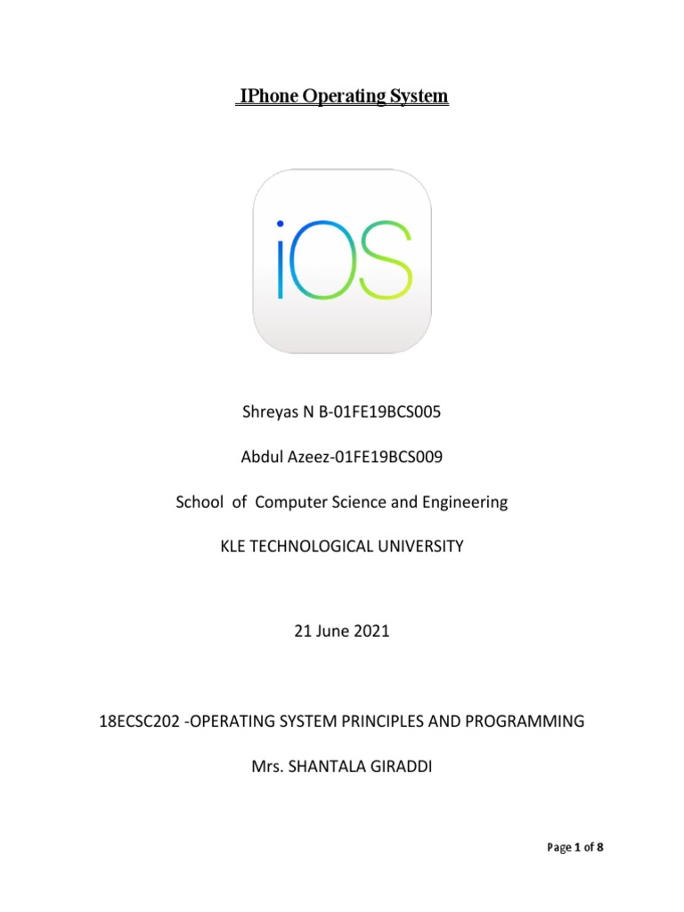 Iphone Operating System | PDF | Ios Sdk | Ios