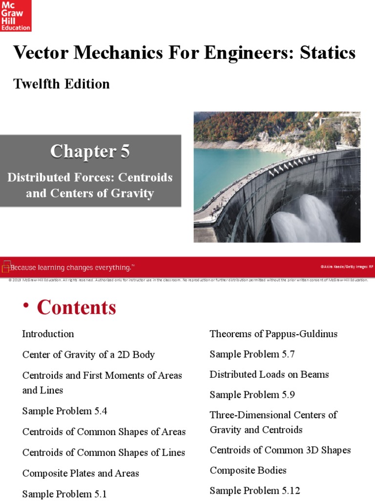Vector Mechanics For Engineers: Statics: Twelfth Edition | PDF | Area | Center Of Mass