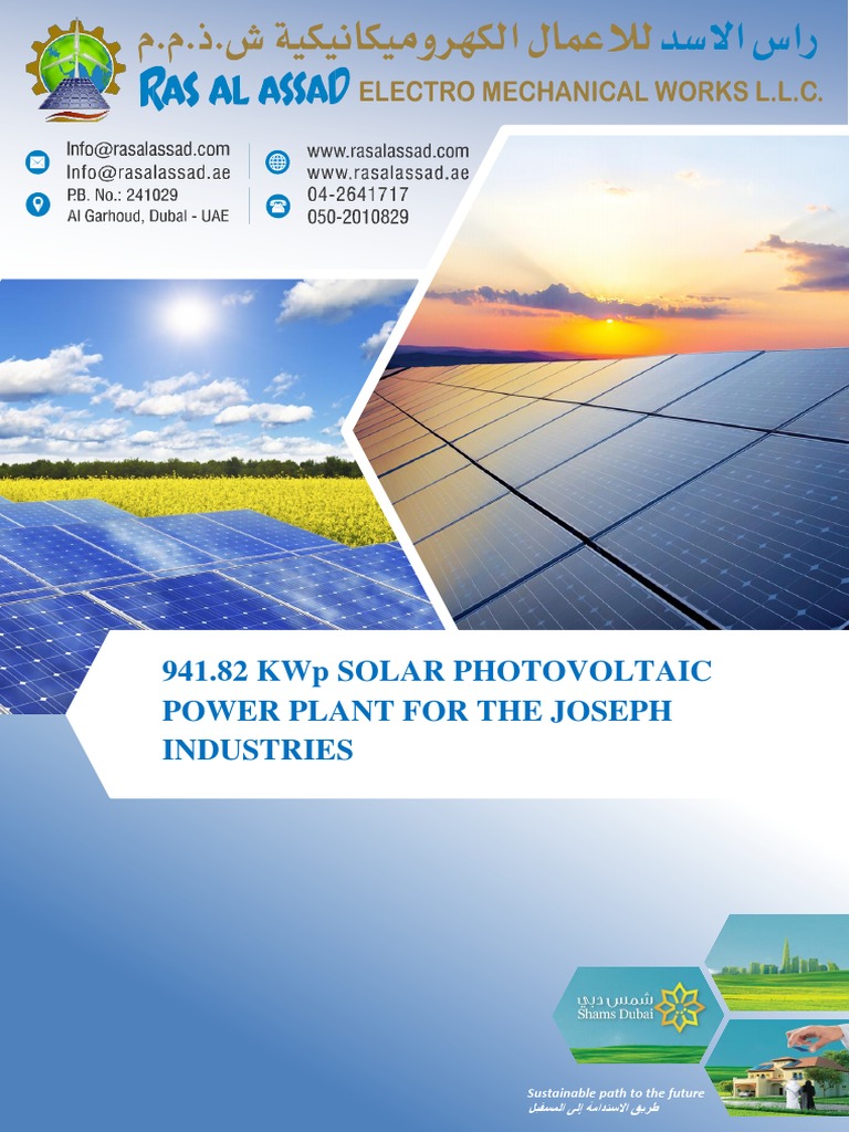 941.82 KWP Solar PV Proposal | PDF | Solar Power | Photovoltaics