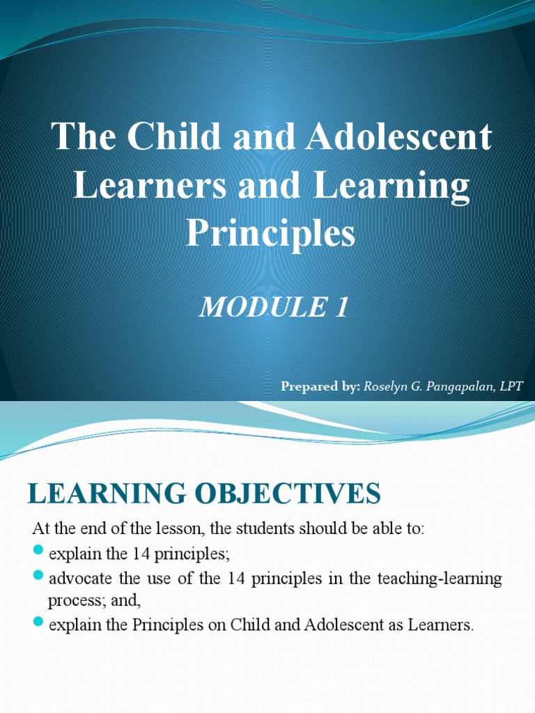 MODULE 1 - The Learner-Centered Psychological Principles (LCP) | PDF ...