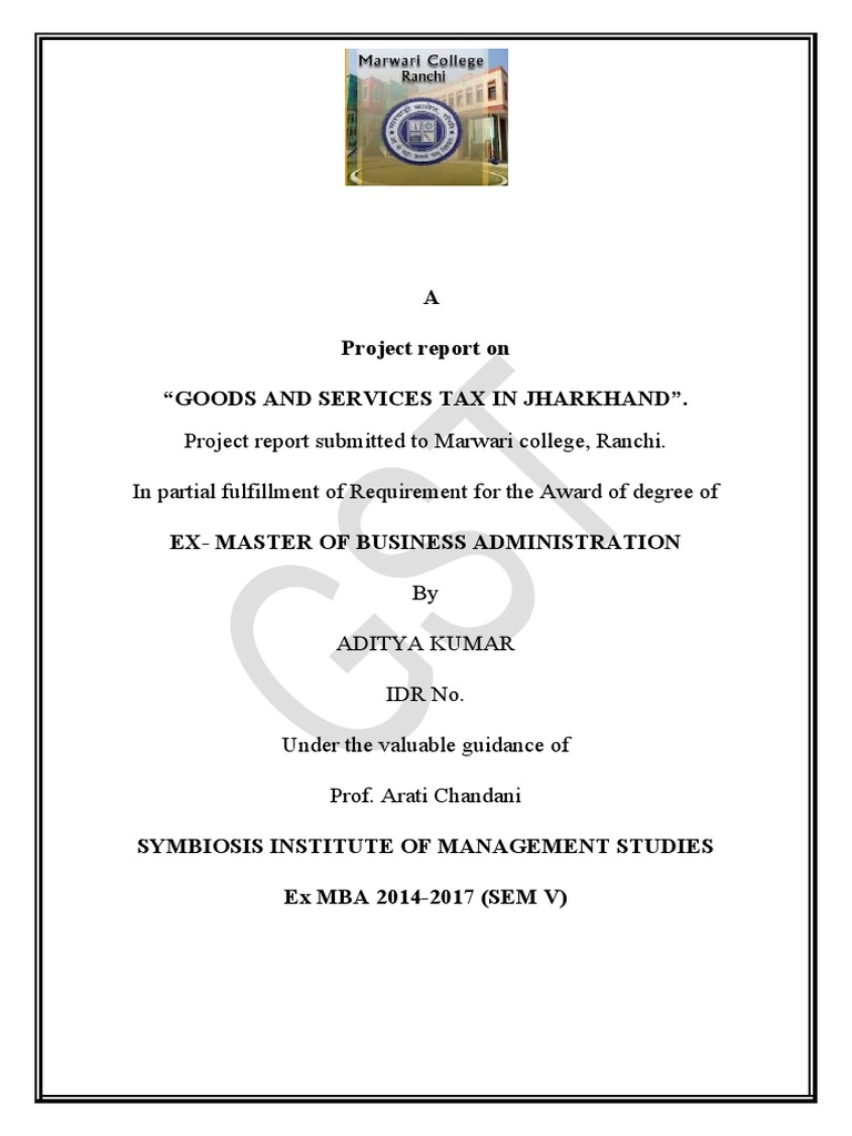 GST in INDIA Project Report GST | PDF | Value Added Tax | Taxes