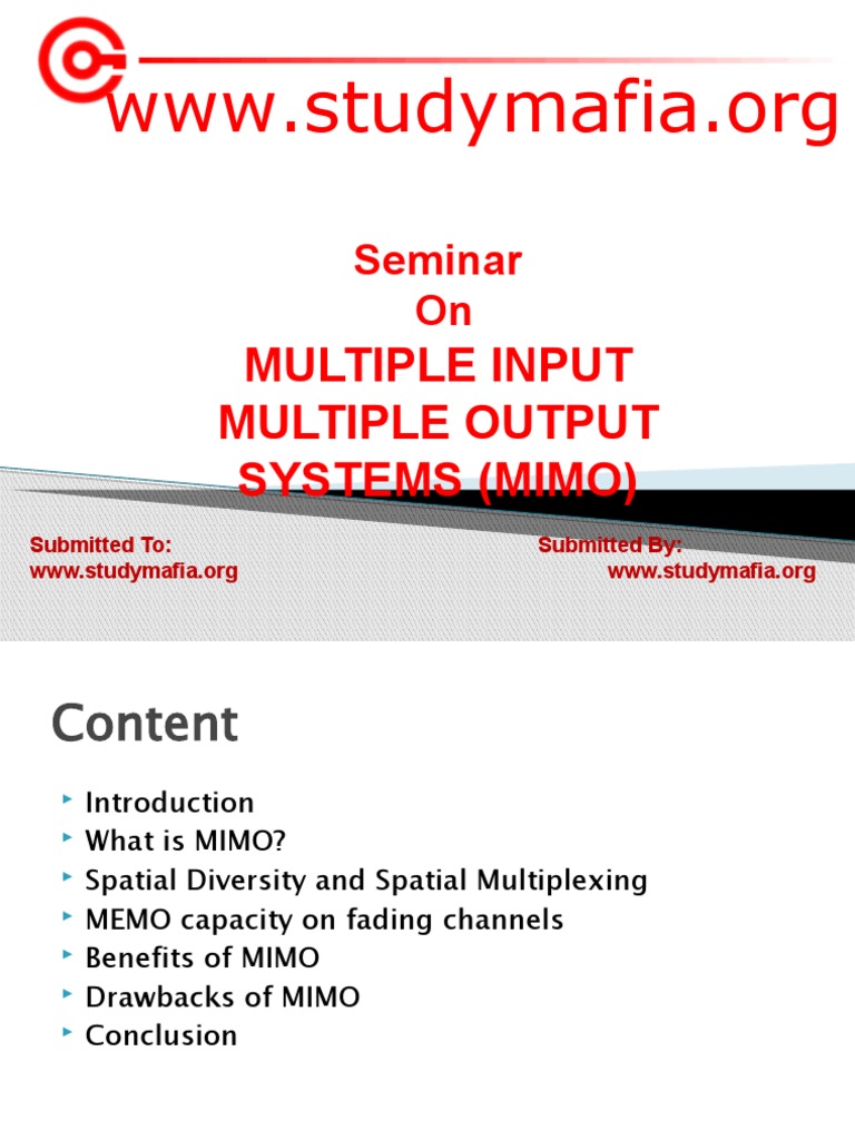 Ece Mimo | PDF | Mimo | Multiplexing