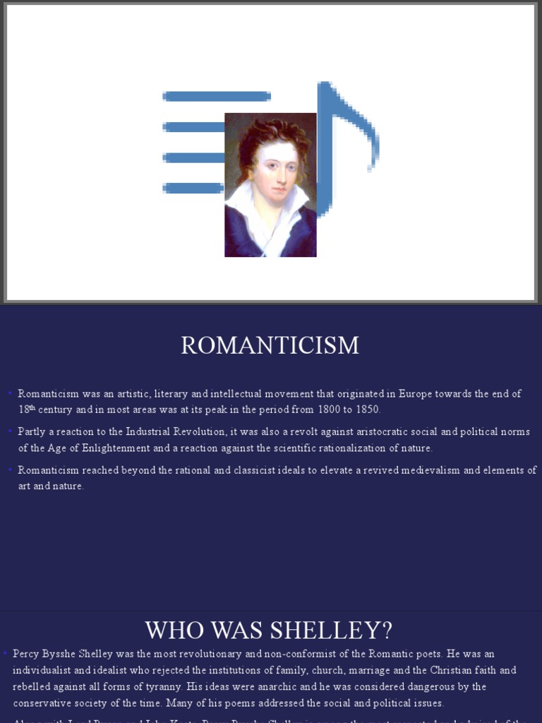 Percy Bysshe Shelley As A Romantic Poet | PDF | Percy Bysshe Shelley ...