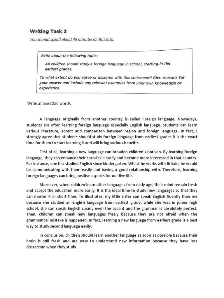 Essay Part 2 Foregn Language (Fix) | PDF | Wellness