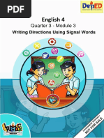 Quarter 3 - Module 2: Write Directions Using Signal Words: English ...