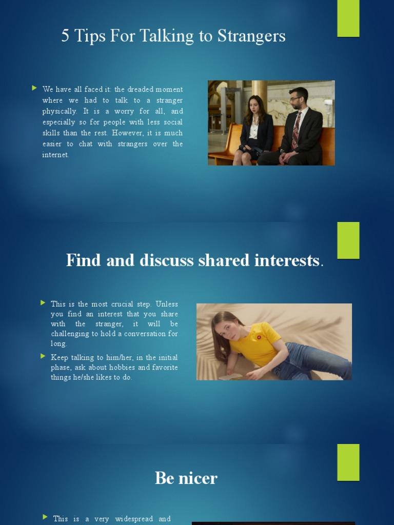 5 Tips For Talking To Strangers | PDF