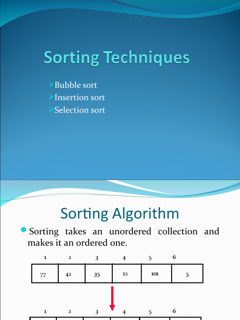 Chapter 1.2 Sorting Techniques | Download Free PDF | Mathematical Logic | Computing