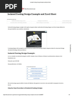 Combined Footing Design Calculation in Excel Spreadsheet | PDF | Beam (Structure) | Bending