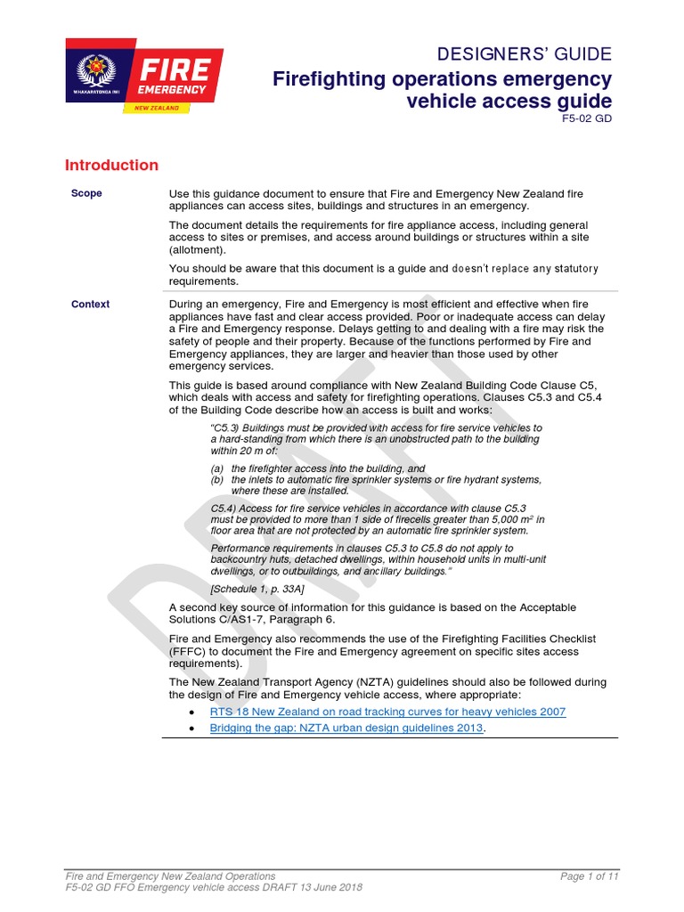 Emergency Vehicle Access Guidelines | PDF | Fire Engine | Firefighter