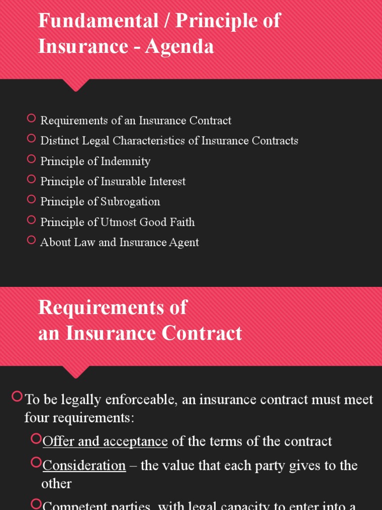 Principles of Insurance Contracts Explained | PDF | Indemnity | Insurance