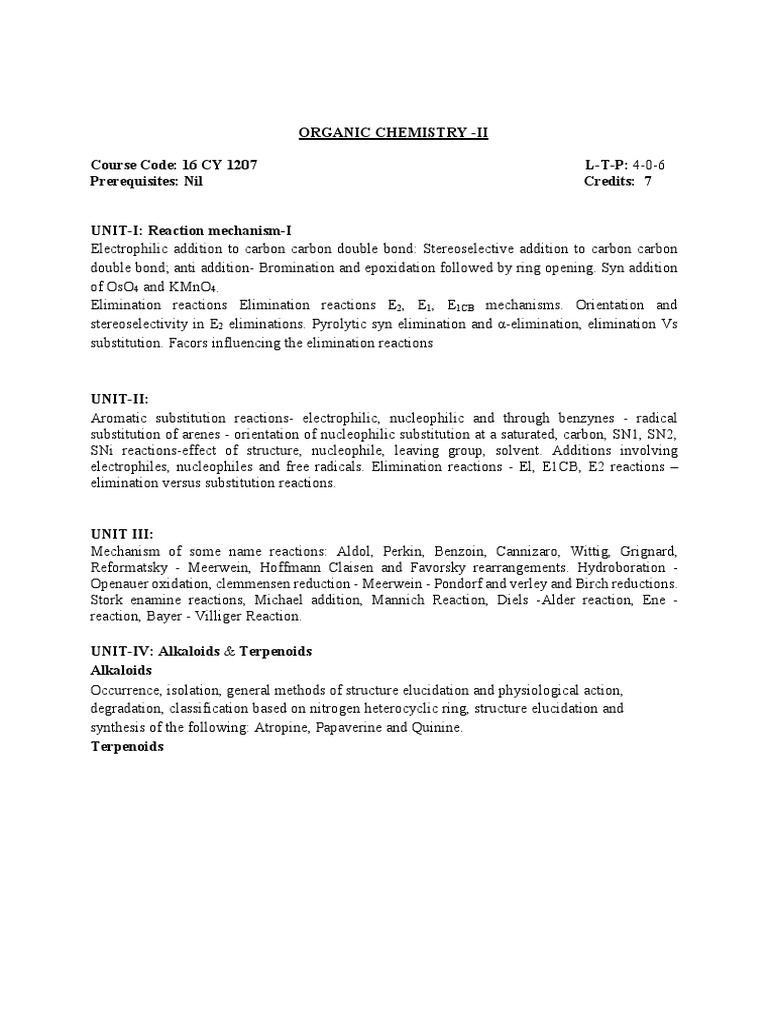 Organic Chemistry II | PDF | Chemical Reactions | Organic Chemistry