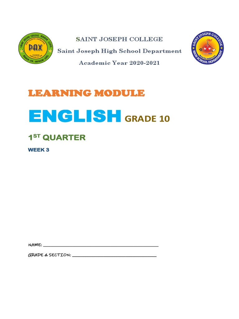 English: Learning Module | PDF | Narration | Human Nature