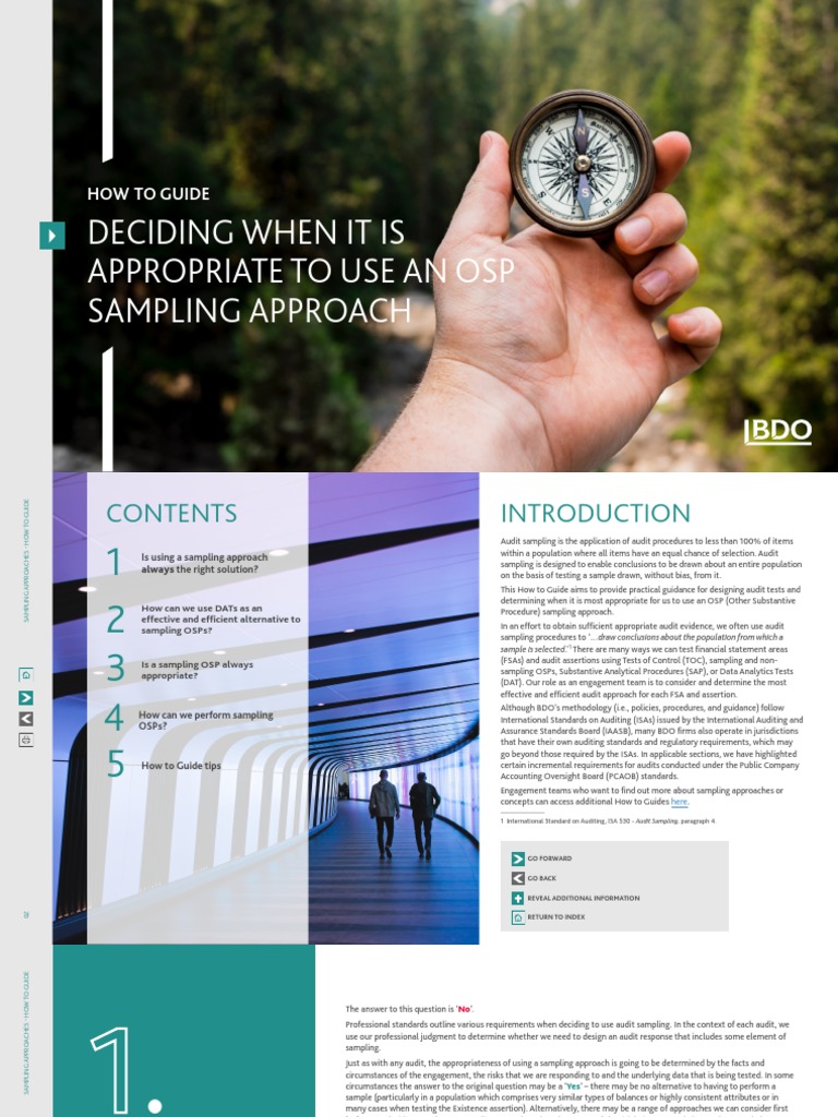 How To Guide - Sampling - Deciding When Appropriate To Use Sampling ...