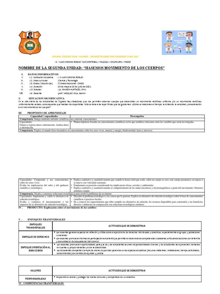 5 Grado Unidad II C y T | PDF | Multimedia | Aprendizaje