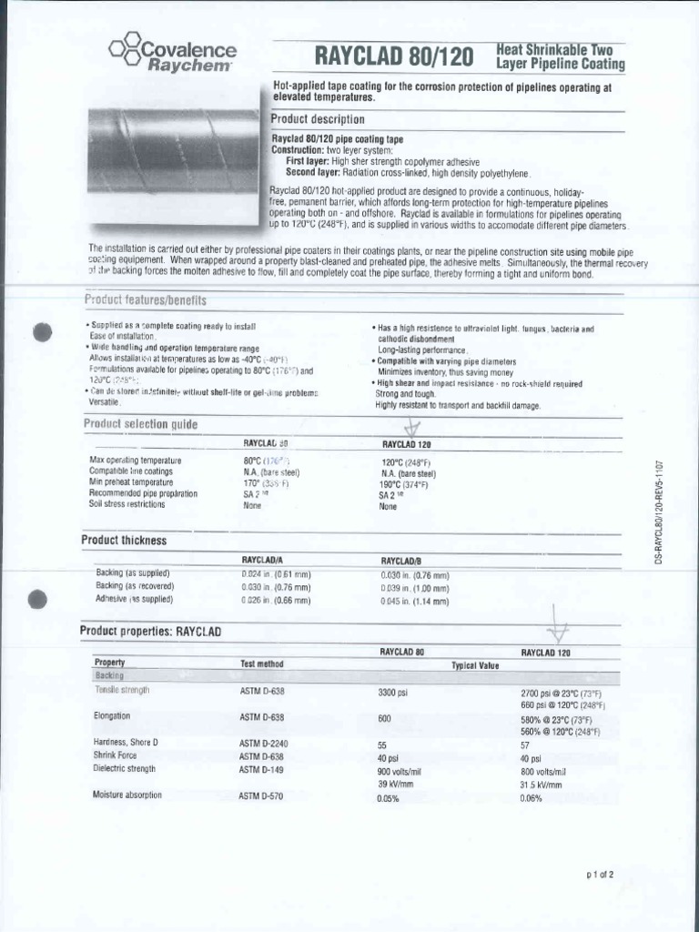 Rayclad 120 - by BERRY Plastic - Raychem | PDF