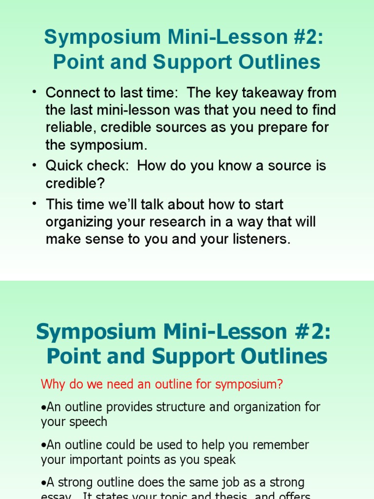 Symposium Mini-Lesson 2 | PDF | Essays | Truth