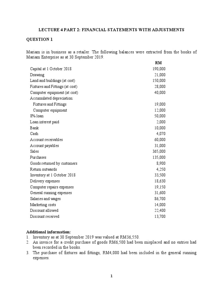 Lecture 4 Part 2 - Question | PDF | Depreciation | Financial Services Lecture 4 Part 2 - Question | PDF | Depreciation | Financial Services