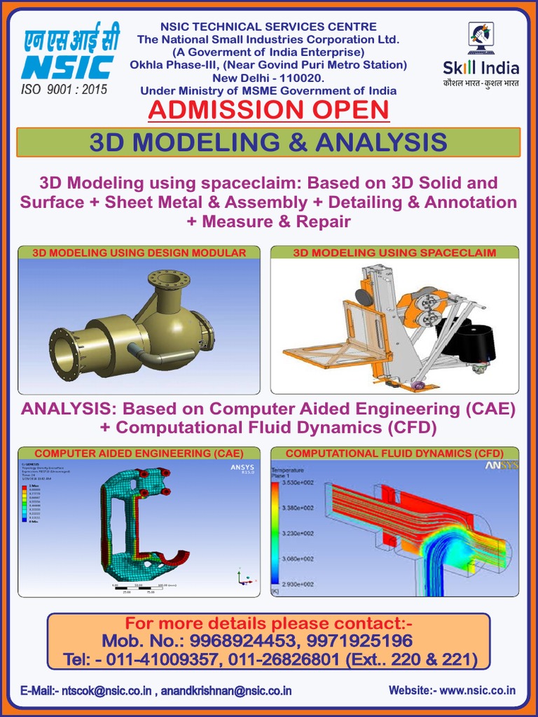 3D Modeling & Analysis: Admission Open | PDF | Technology & Engineering